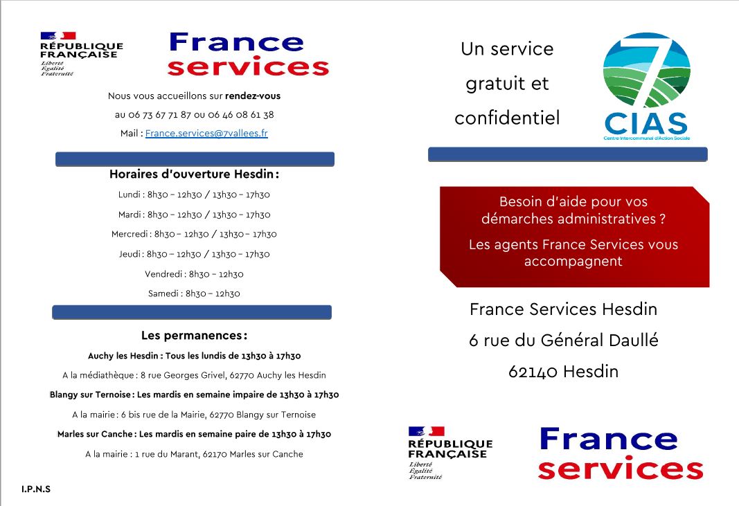 « France services » un service gratuit et confidentiel – Huby Saint Leu